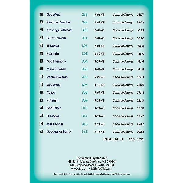 Only Mark 10 - MP3 - Mark Prophet|The Summit Lighthouse Spiritual Store