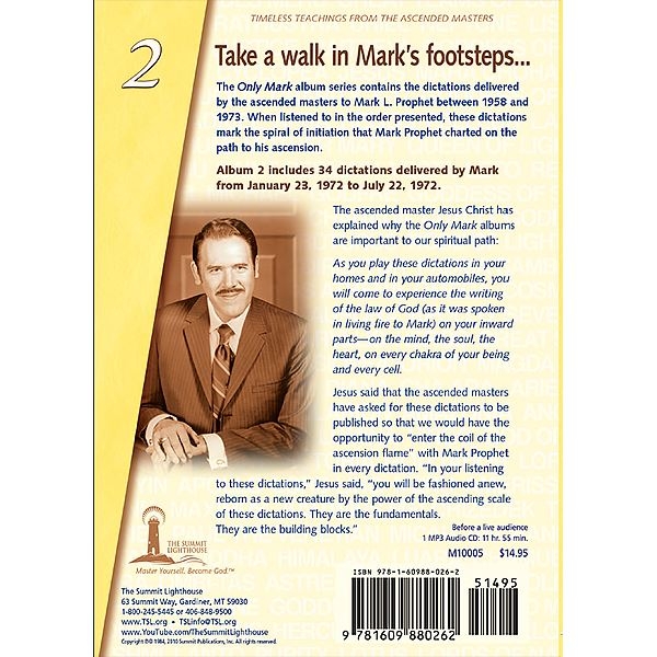 Only Mark 2 - MP3 - Mark Prophet|The Summit Lighthouse Spiritual Store