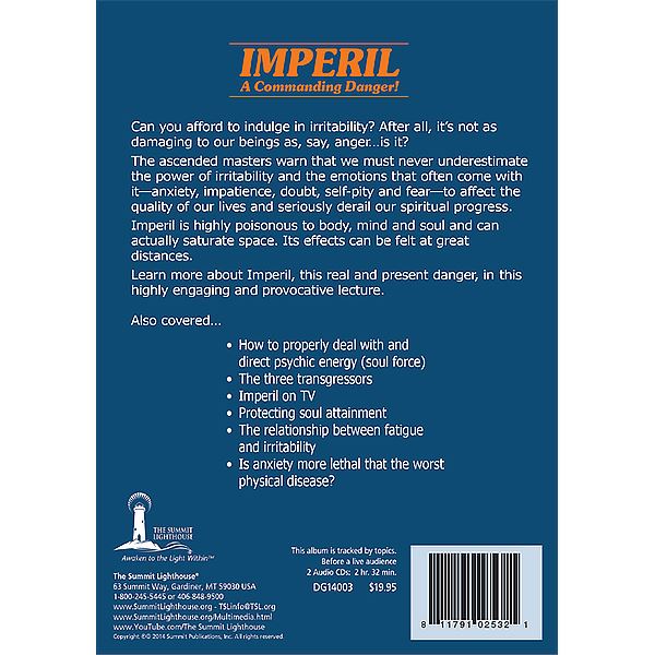 IMPERIL A Commanding Danger! - CDs|The Summit Lighthouse Spiritual Store