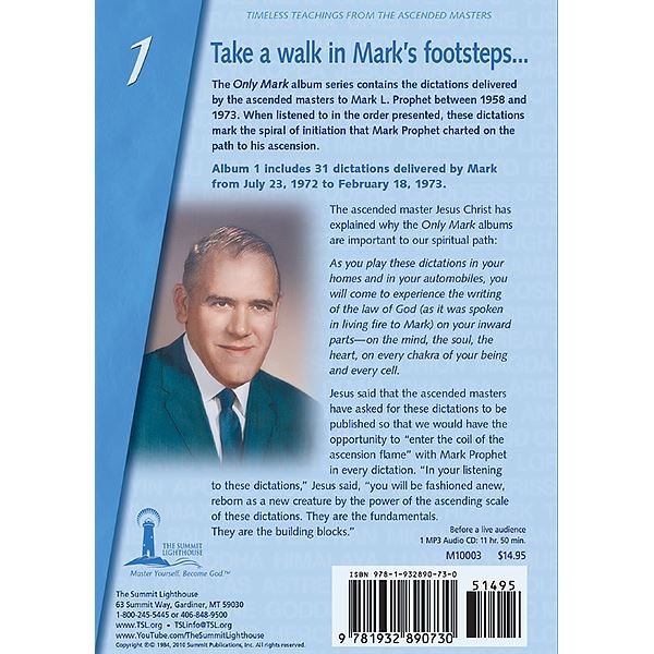Only Mark 1 - MP3 - Mark Prophet|The Summit Lighthouse Spiritual Store