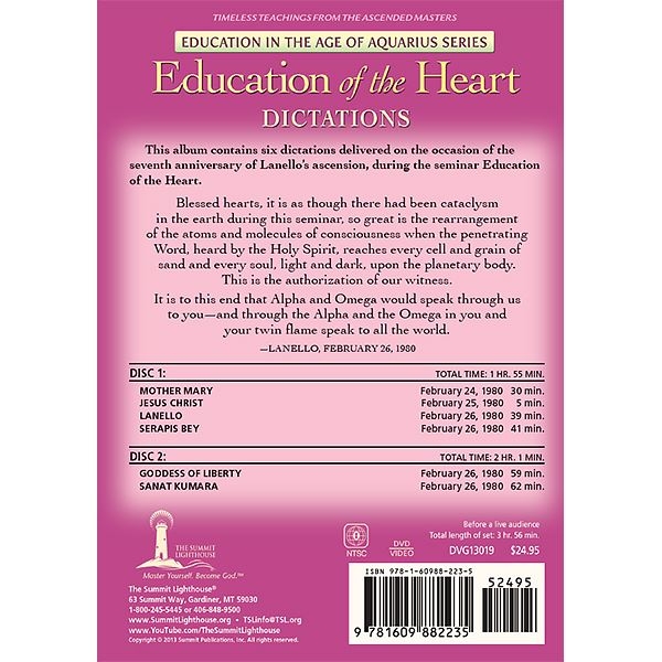 Education of the Heart (Dictations) - DVDs|The Summit Lighthouse ...