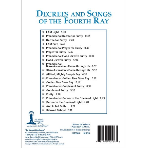 Decrees and Songs of the Fourth Ray - CD|The Summit Lighthouse ...