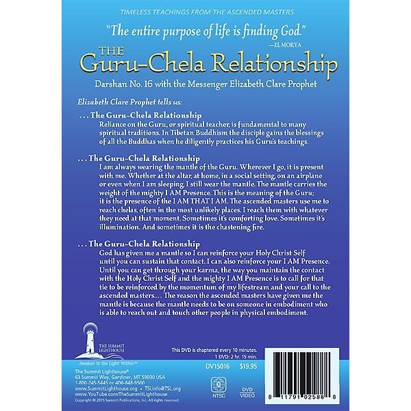The Guru-Chela Relationship, Darshan 16 - DVD|The Summit Lighthouse ...