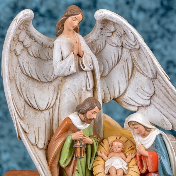 Nativity Scene with Angel Figurine, 8"X10"|The Summit Lighthouse ...