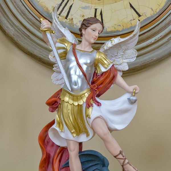 Archangel Michael 2 foot Statue, Hand Painted Resin|The Summit ...