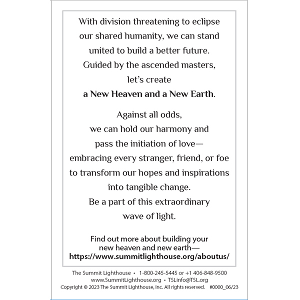 New Heaven New Earth wallet card|The Summit Lighthouse Spiritual Store