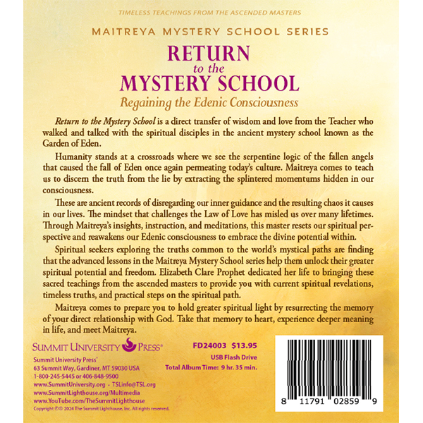 Return to the Mystery School USB Flashdrive|The Summit Lighthouse ...